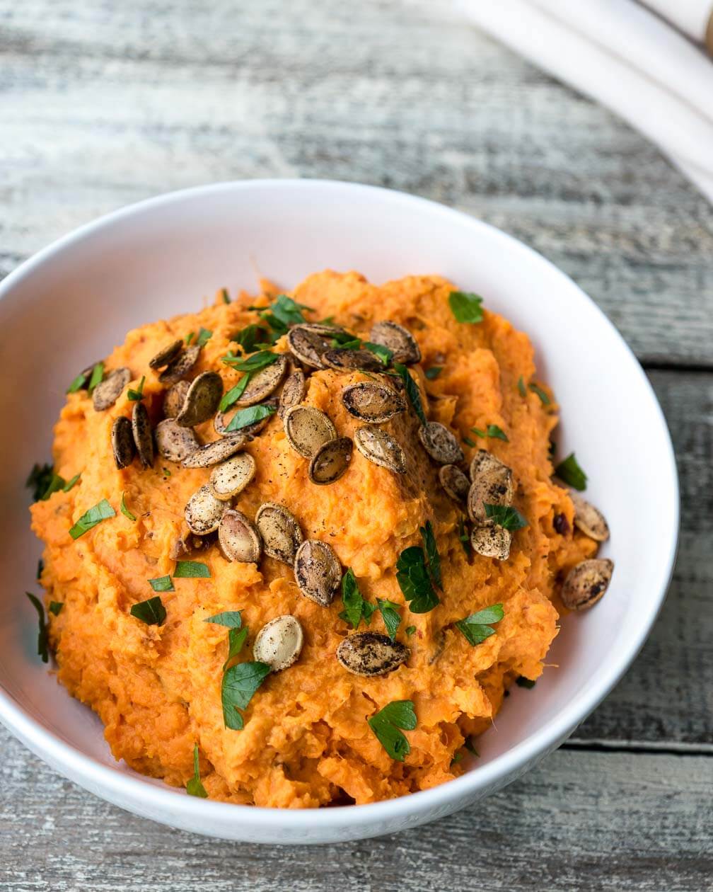 Chipotle Mashed Sweet Potatoes - Plate Full of Grace